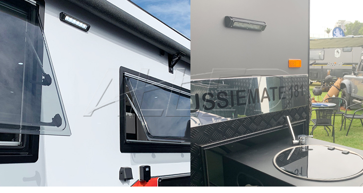 200mm LED Awning Light 12V Exterior RV Caravan Wall Lamp Dual Colour ...