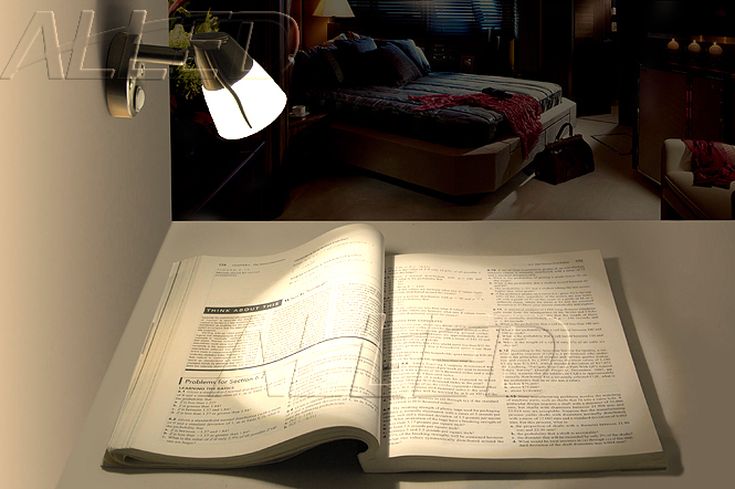 2X12V LED Frosted Glass Swivel Wall Reading Light Warm White Interior ...