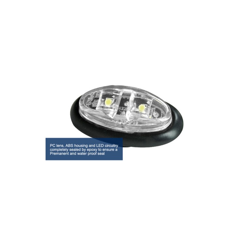 12V Amber LED Oval Side Marker Lights