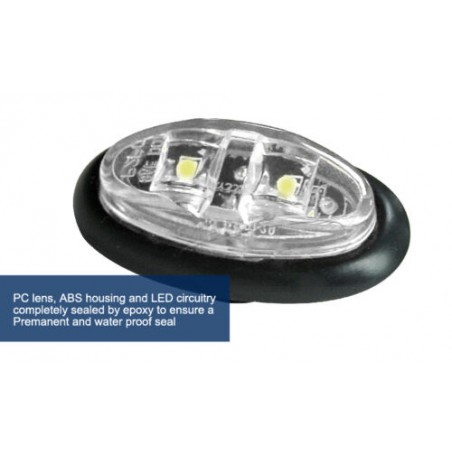 12V Amber LED Oval Side Marker Lights