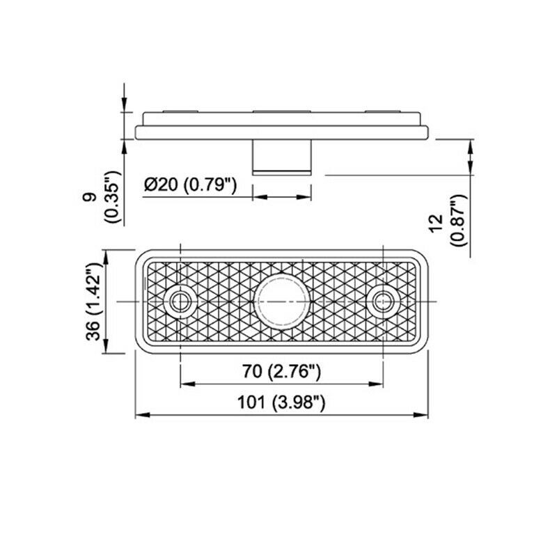 12v Rectangle LED Side Marker Lights