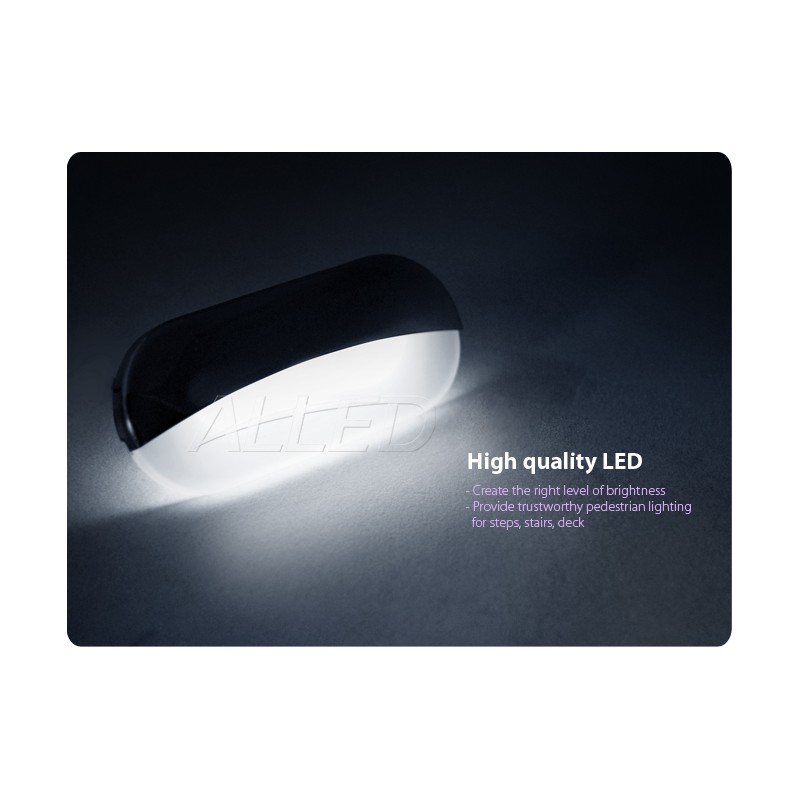 LED Courtesy Light Waterproof Semi Oval Indicator/Step/Stairs RV Lamp