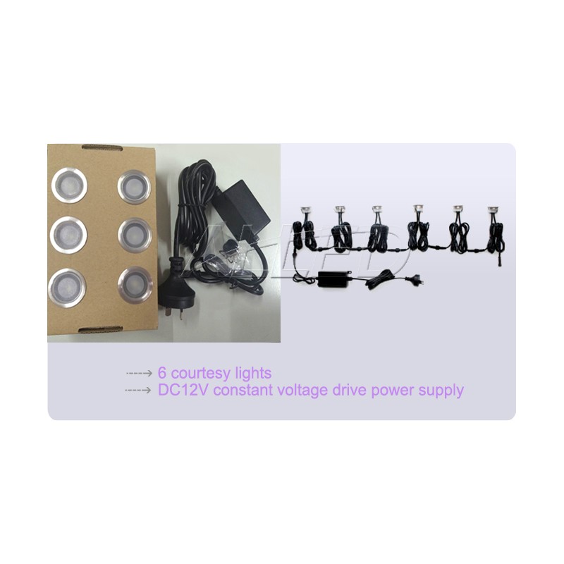 6XWaterproof 12v LED RGB Courtesy Lights Outdoor Stairway/RV/Step ...