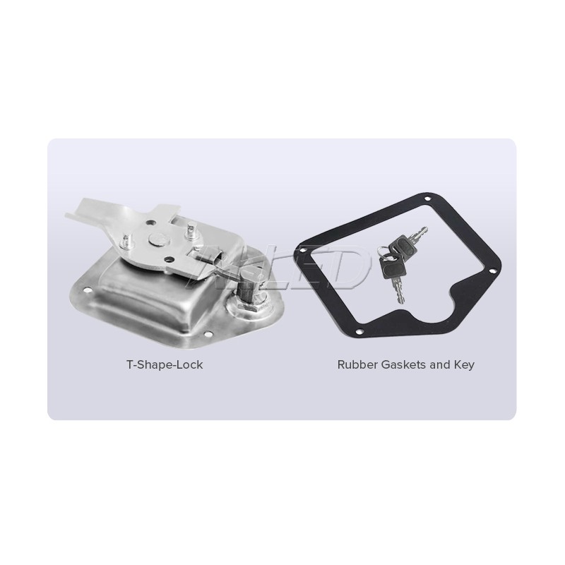 2XStainless Steel Folding T Handle Lock Latch Tool Box Truck Trailer Camper