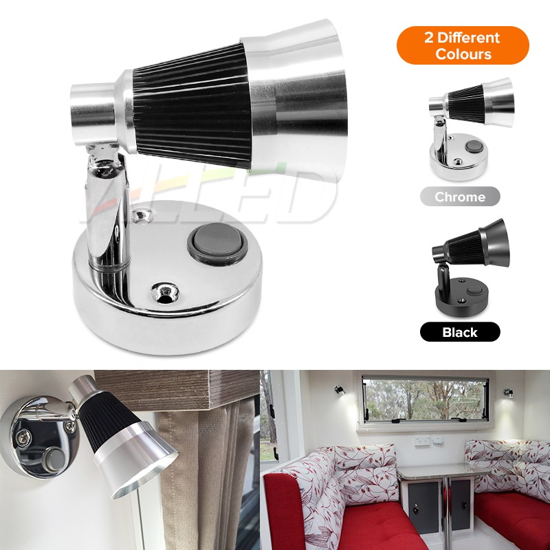 12V Swivel LED Reading Light, Interior Wall Ipad Book Lamp, RV Bedside ...