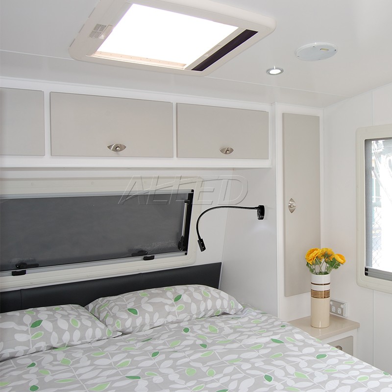 12V Aluminum Stalk Reading Lights ,Flexible Caravan RV Boat Bedside ...