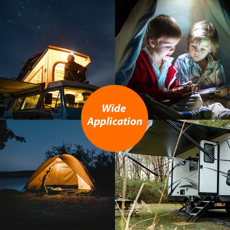 12V fan and light combo, fan for camping, tent fan and light