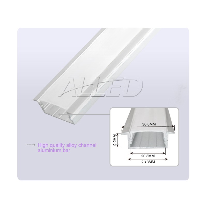 5X1M Alloy Channel Aluminium Bar Extrusion for RV LED Strip Lights ...
