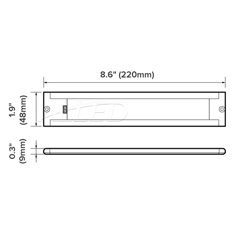 220/320mm Ultra Slim 12v LED Under Cabinet Strip Light Bar With Swipe ...