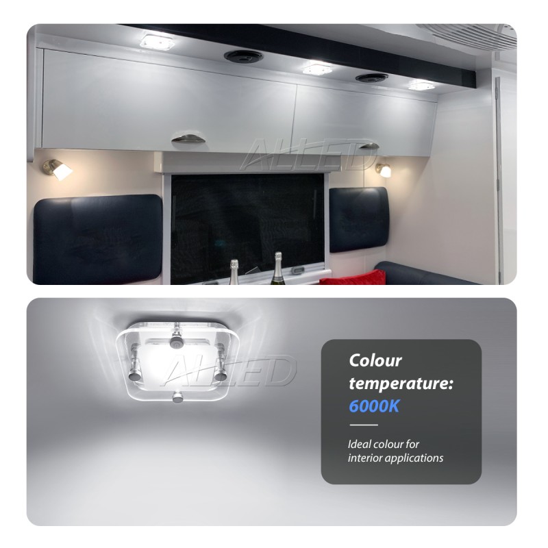 Caravan LED Crystal Roof Ceiling Light