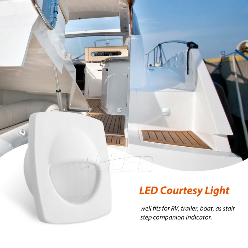 12V LED Courtesy Light, Caravan Step Lamp, Recessed Lampscape Light