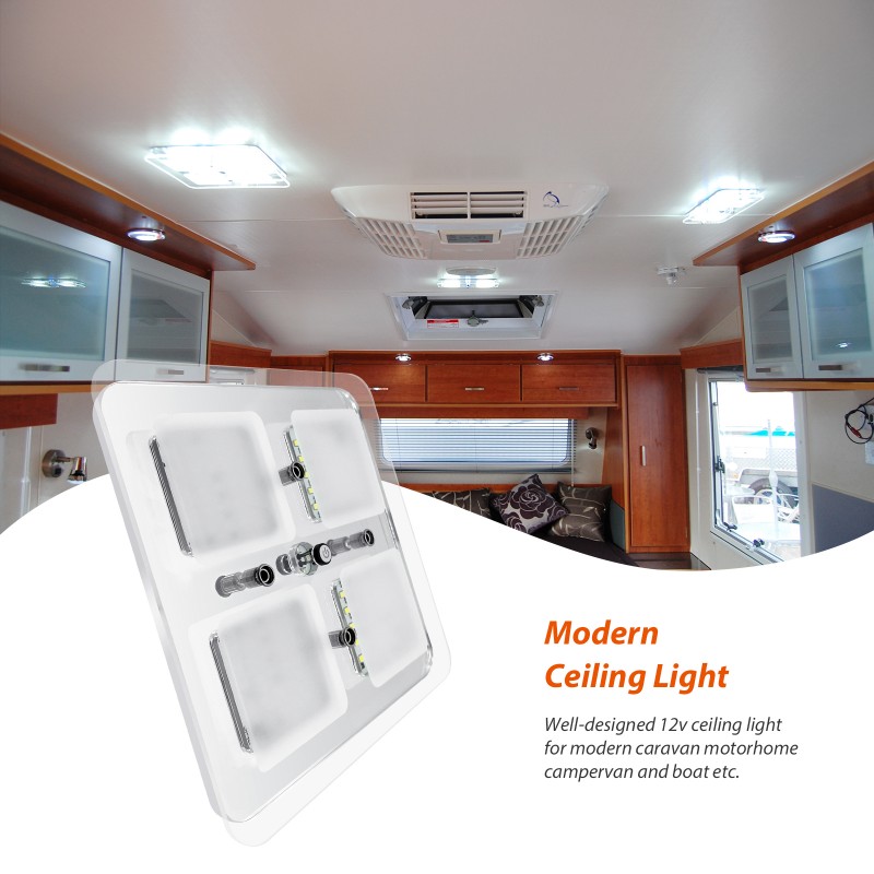 12V LED Crystal Ceiling Lights with Switch