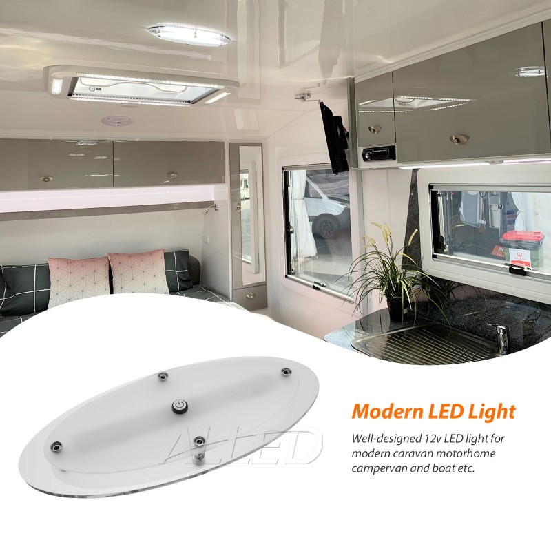12V LED Roof Light-Oval Ceiling Lighting-with Switch