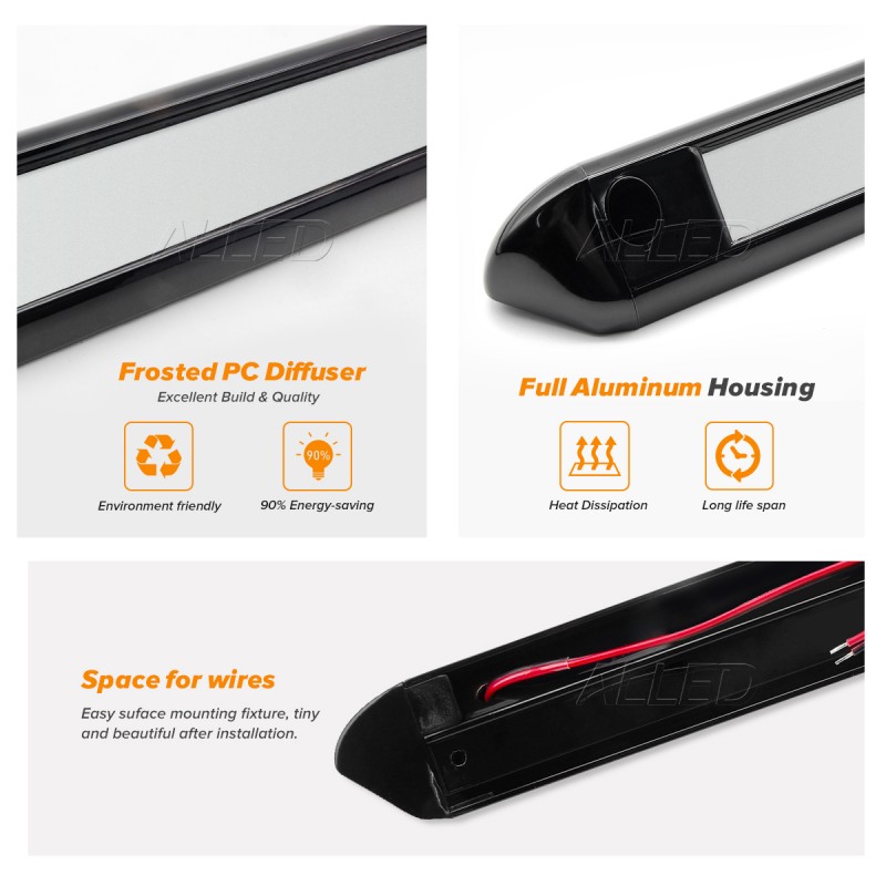 12v LED Awning Exterior Lights with PC Cover for RV Boat 250MM