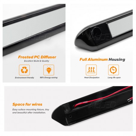 12v LED Awning Exterior Lights with PC Cover for RV Boat 250MM