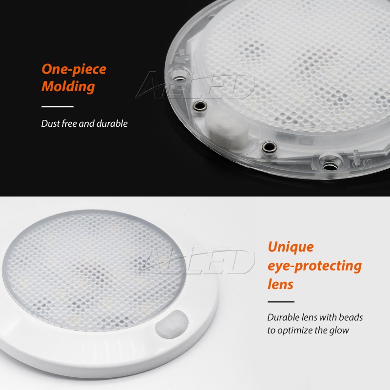 4x 12V LED Light with Dimmable Switch Interior Ceiling Roof Cabinet ...