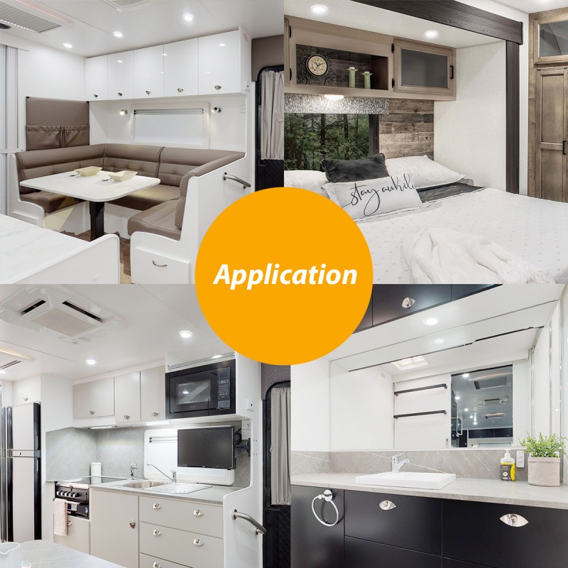 4X 12V LED Down Light Cabin Roof Dome Lamp Caravan Camper Trailer RV ...