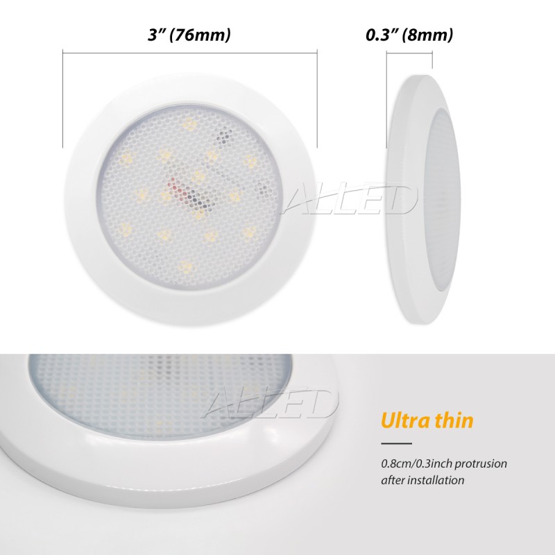 4X 12V LED Down Light Cabin Roof Dome Lamp Caravan Camper Trailer RV ...