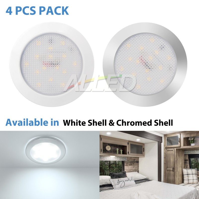 4X 12V LED Down Light Cabin Roof Dome Lamp Caravan Camper Trailer RV ...