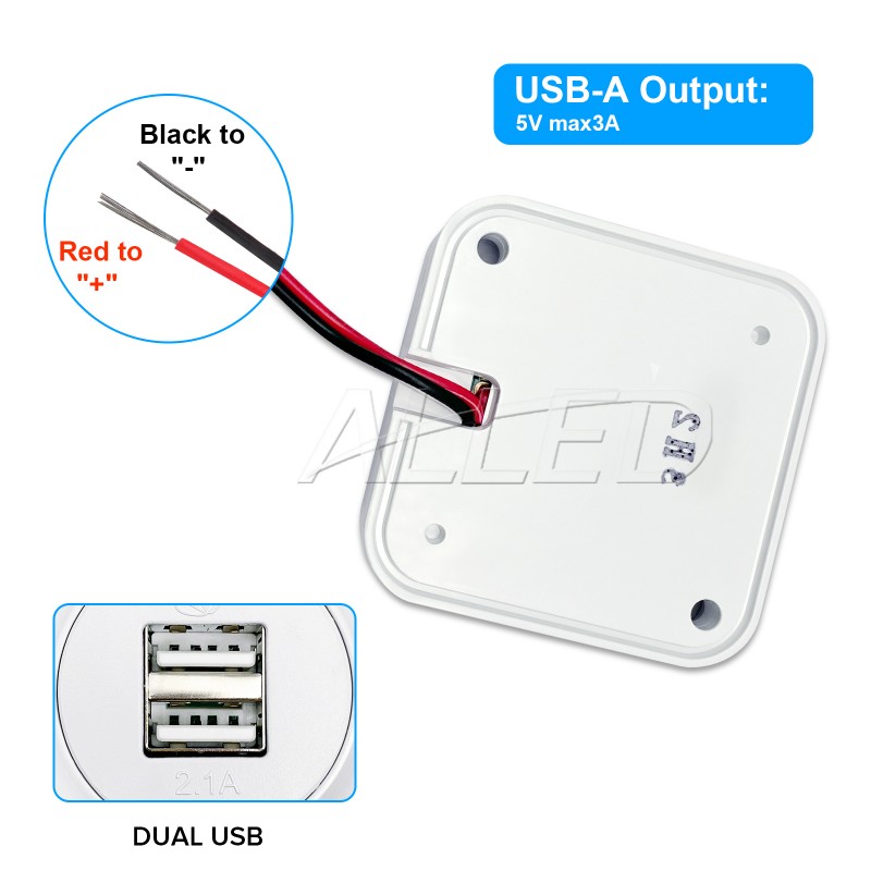 12v DC wall mounted dual USB portal, 24v DC wall mounted dual USB ...