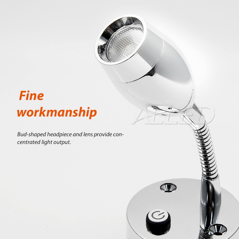 12V LED Reading Light with USB charger, Caravan Reading Light with USB ...