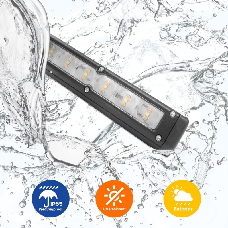 12V Exterior RV Caravan Wall Lamp, Dual Colour LED Awning Light