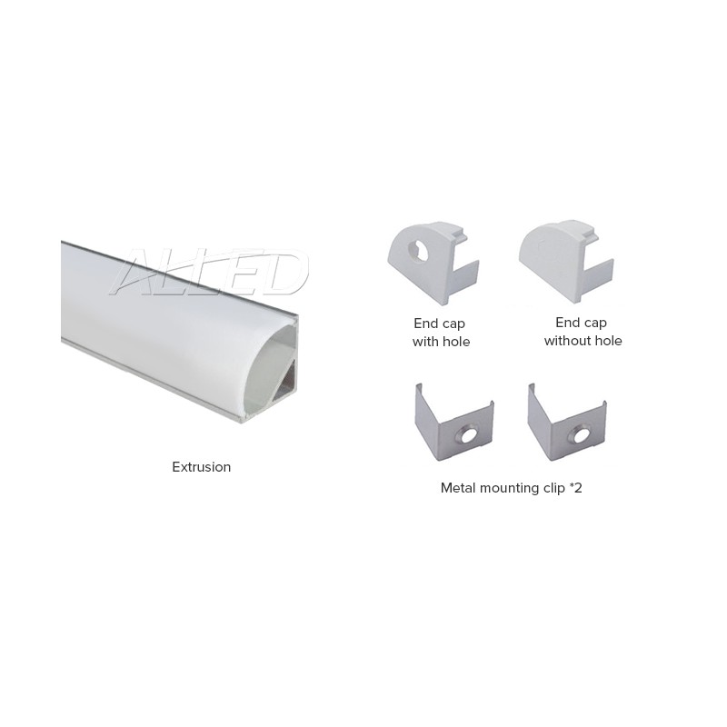 5x1m V Shape Extrusion Alloy Aluminum Channel Bars, Under Cabinet Wall ...