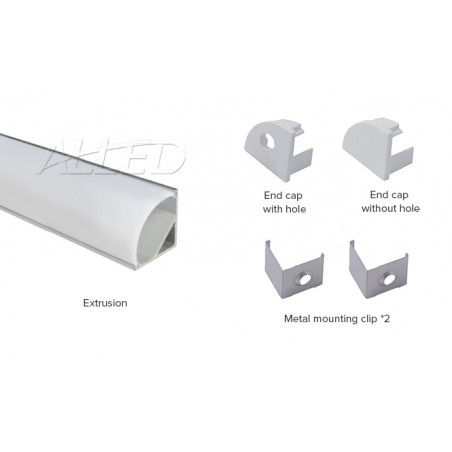 5x1m V Shape Extrusion Alloy Aluminum Channel Bars, Under Cabinet Wall ...