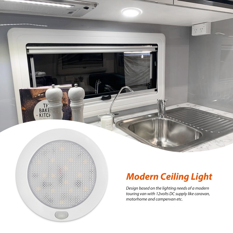 φ76mm 12V LED Interior Ceiling Light under Cabinet Lamp Switch for RV ...