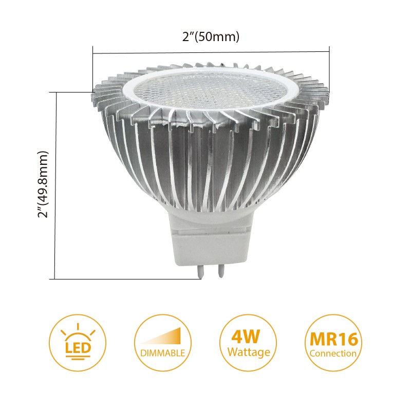 12V 4W MR16 LED Cool/Warm White Down/Reading Light, 12v LED Boat ...