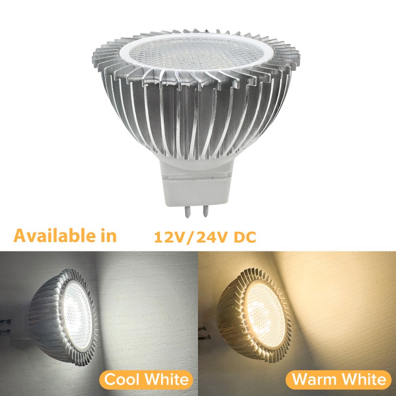 12V 4W MR16 LED Cool/Warm White Down/Reading Light, 12v LED Boat ...