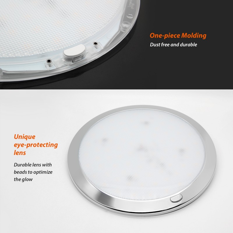 8.5inch 12V LED Ceiling Lights, RV Down Lamp, Caravan Dome Lights, 12v ...