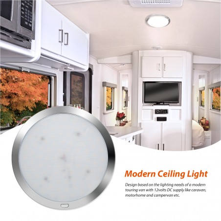 8.5inch 12V LED Ceiling Lights, RV Down Lamp, Caravan Dome Lights, 12v ...