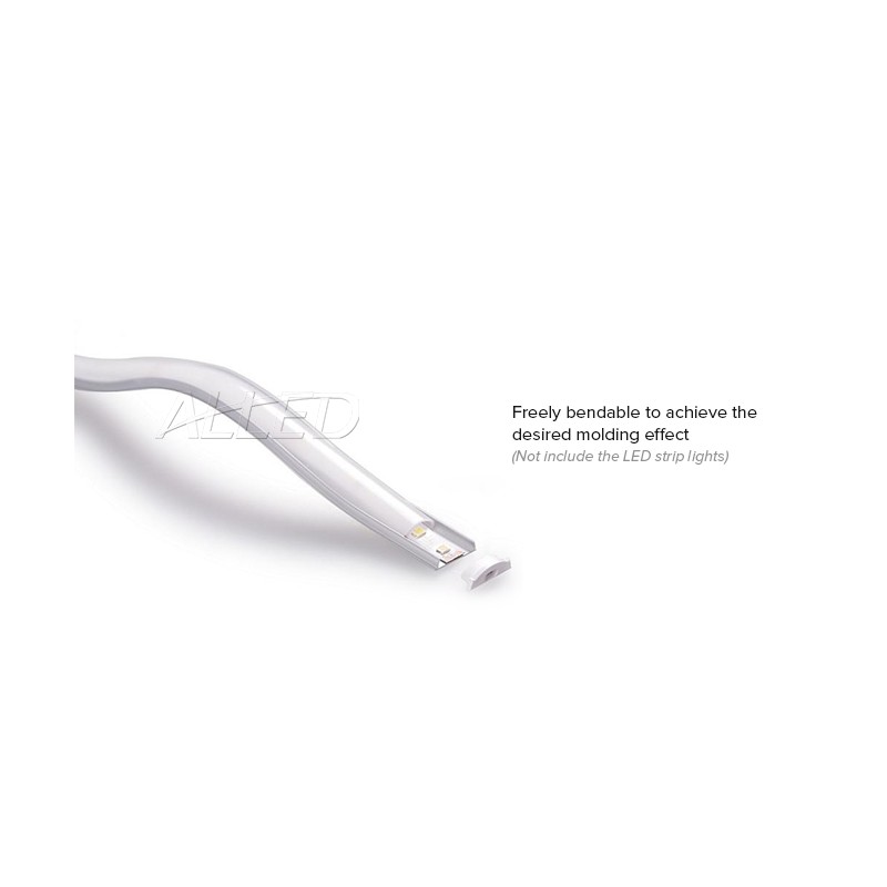 5pcs 1M Bendable Extrusion Alloy Aluminum Channel Bars, 100CM bendable ...