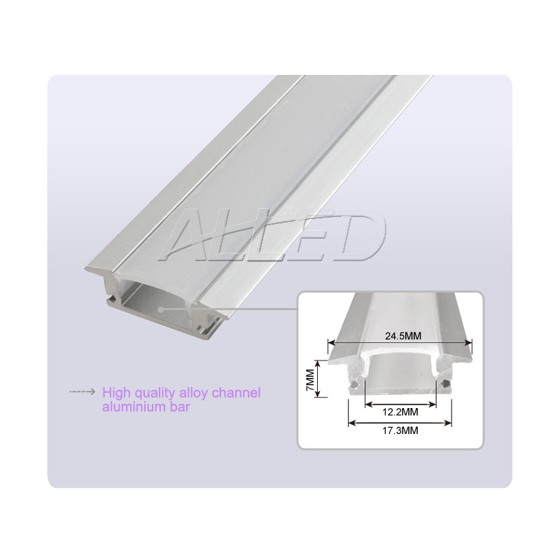 5X1M/100CM Extrusion Alloy Channel Bar for LED Strip Light Under ...