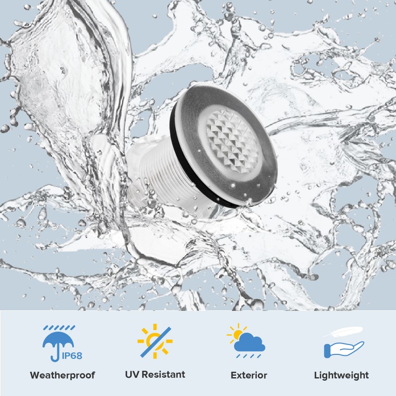 12V Waterproof LED Courtesy Deck Step Light Boat Live Bait Wells Lamp ...