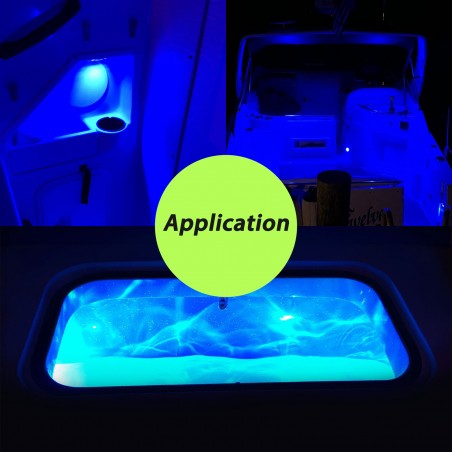 12V Waterproof LED Courtesy Deck Step Light Boat Live Bait Wells Lamp ...