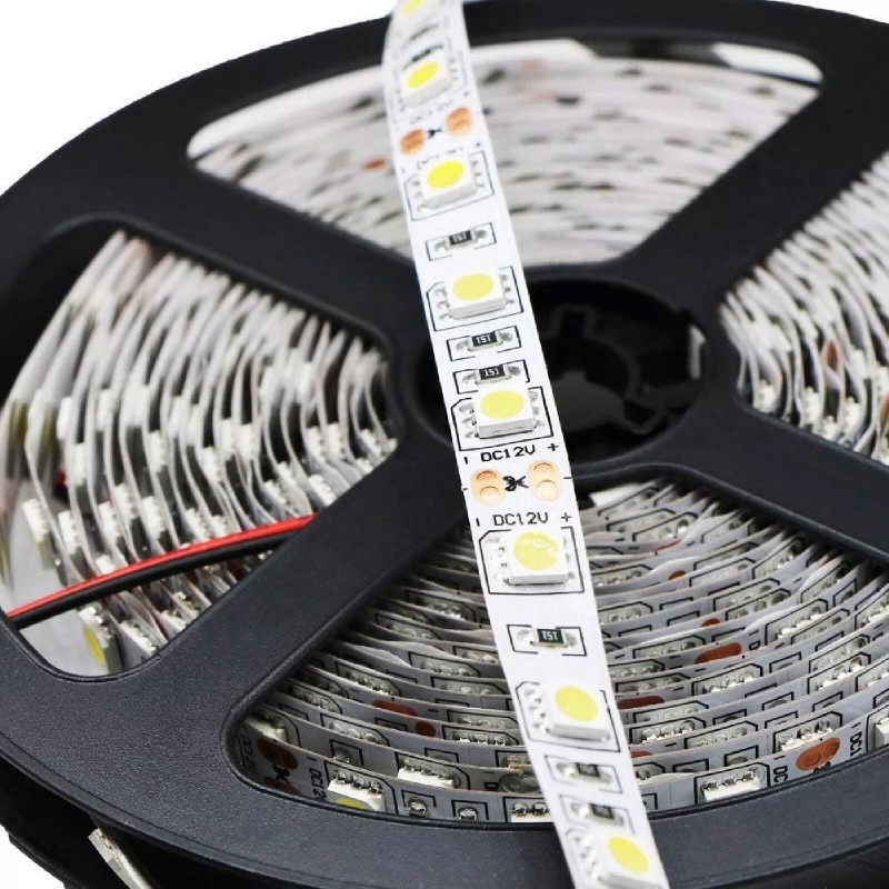 flexible strip lights 12v, 5050 LED Chips, 5M LED Strip Lights, Ambient ...