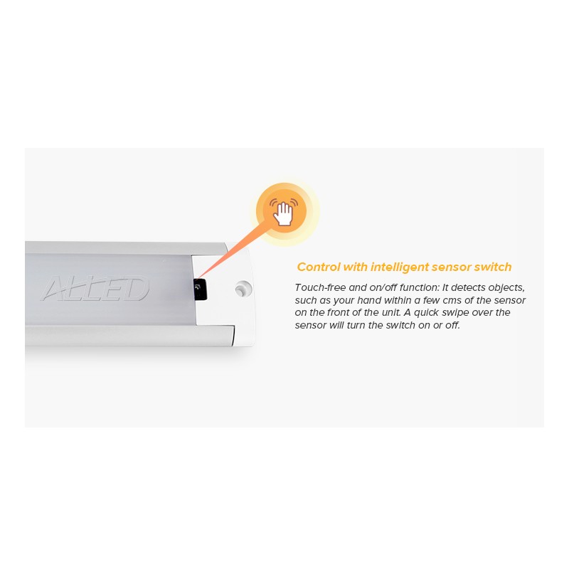 220/320mm Ultra Slim 12v LED Under Cabinet Strip Light Bar With Swipe ...