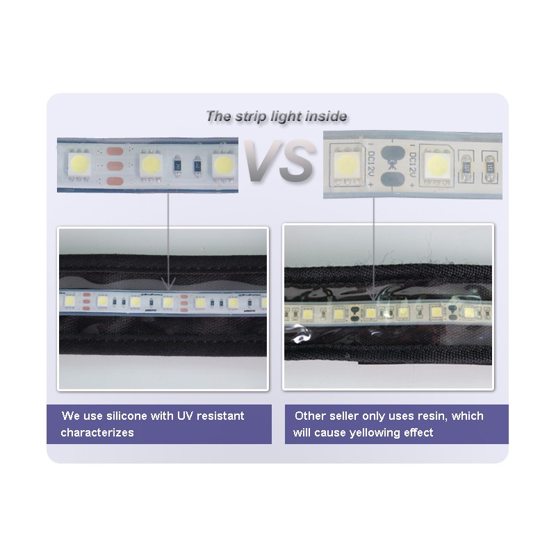 LED Flexible Strp Light with velcro back for camping purpose