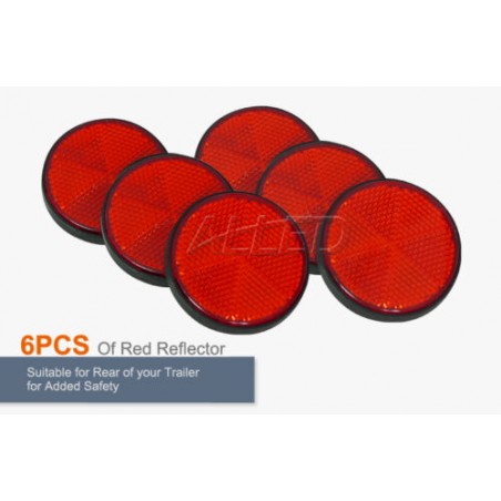 Red Round Reflectors for Motorcycle