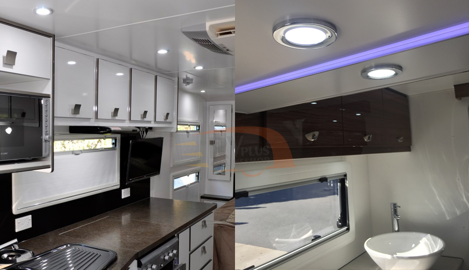 6X12V LED Dimmable Down Lights Campervan RV Under Cabinet Interior ...